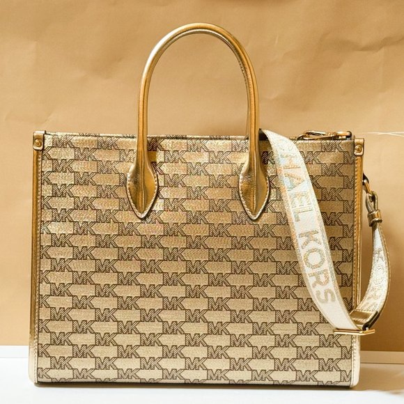 Michael Kors | Bags | Michael Kors Mirella Medium East West Tote Satchel Shoulder Bag Mk Pale ...